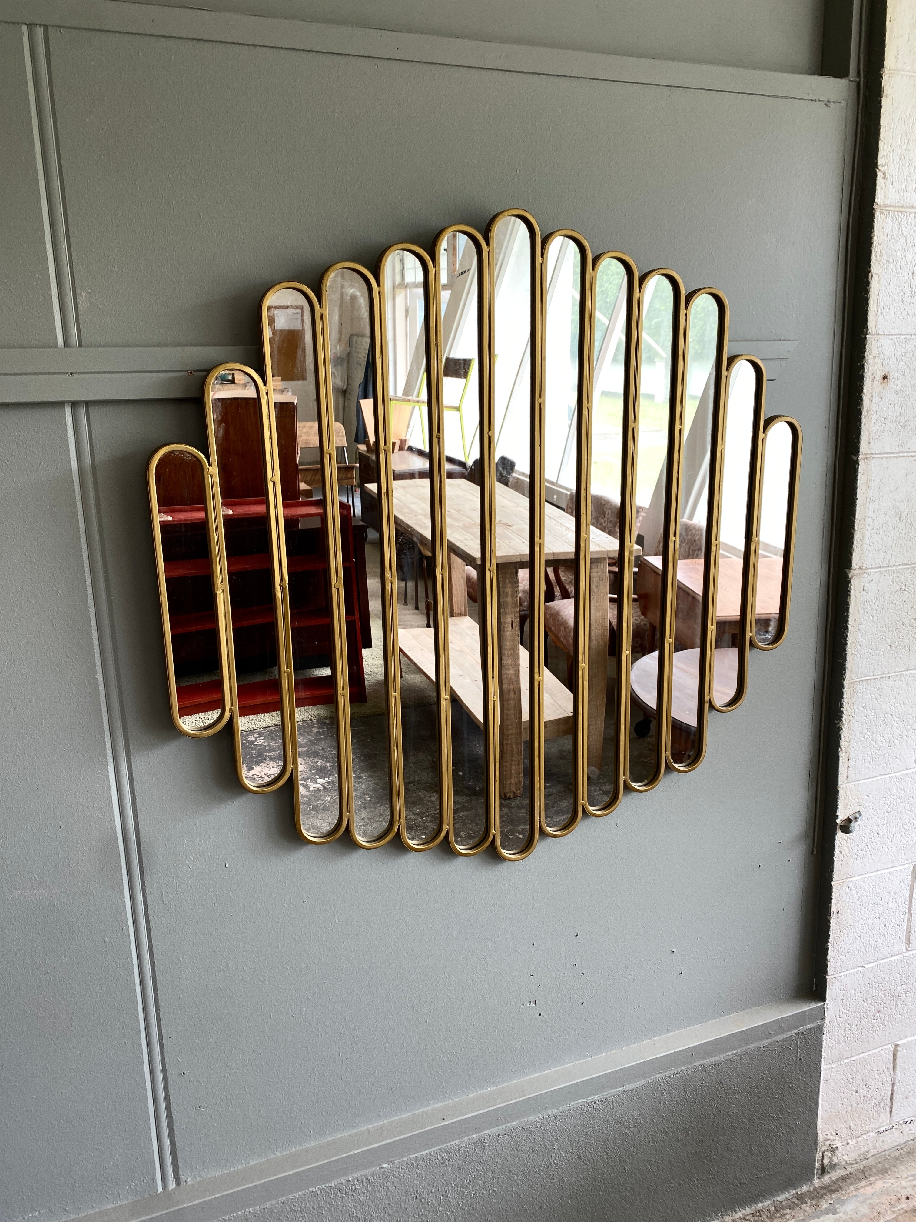 Art Deco Style Large Gold Mirror – Plots & Pickles