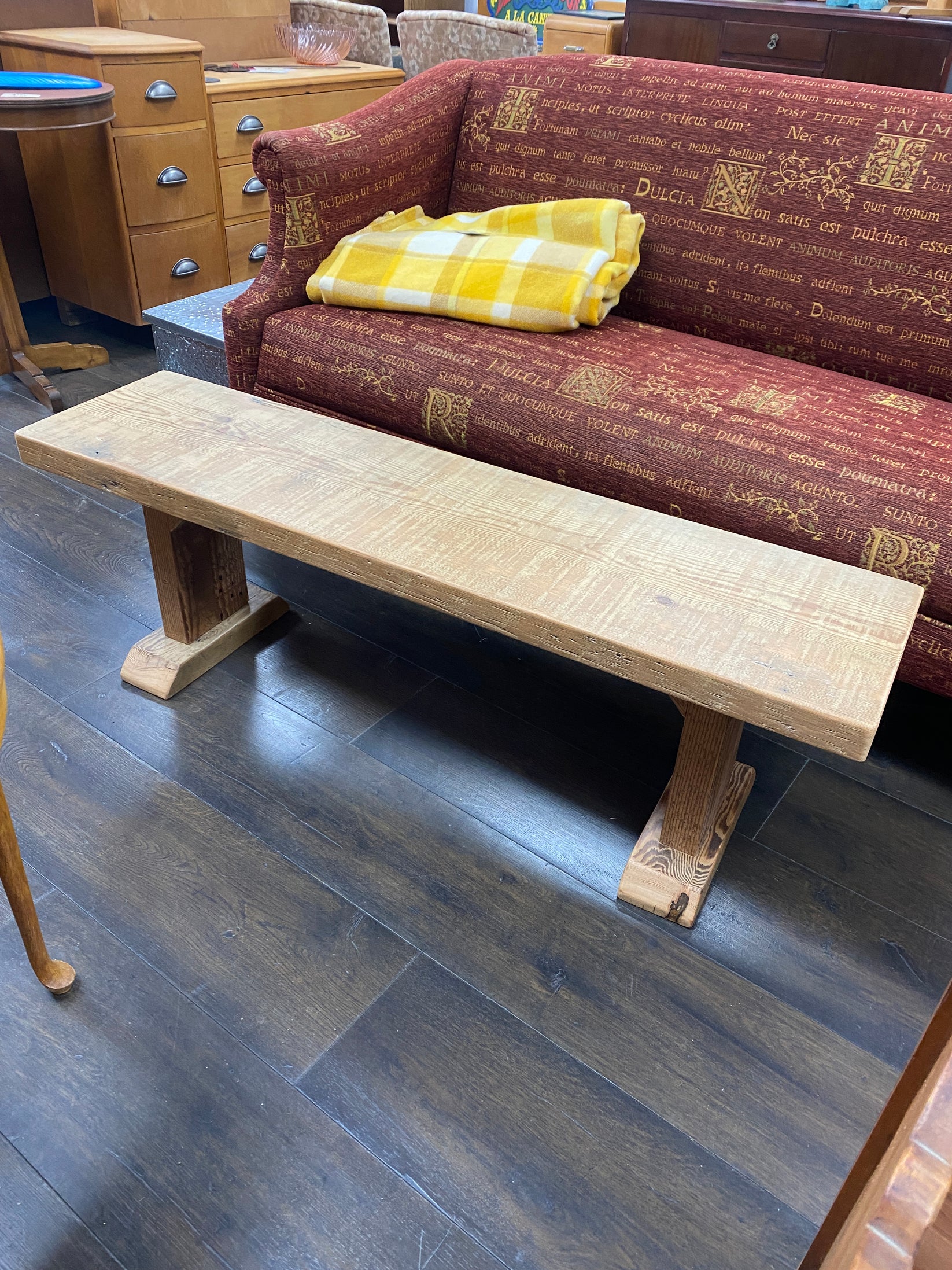 Reclaimed Antique Timber Bench – Plots & Pickles