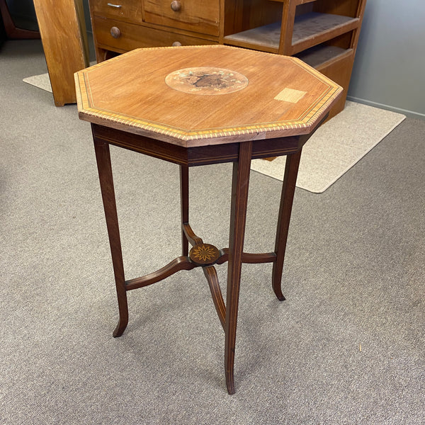 Victorian Inlaid Occasional Table – Plots & Pickles
